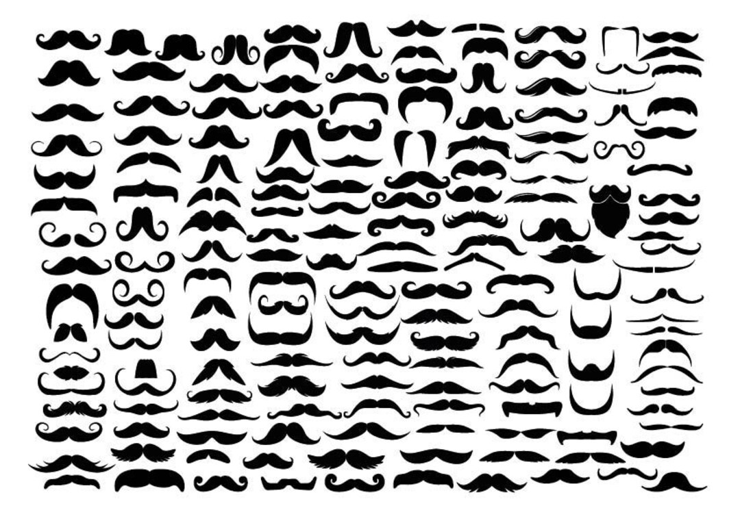 MUSTACHE SVG , Mustache Bundle Svg , Mustache Clipart , Beard Svg ...