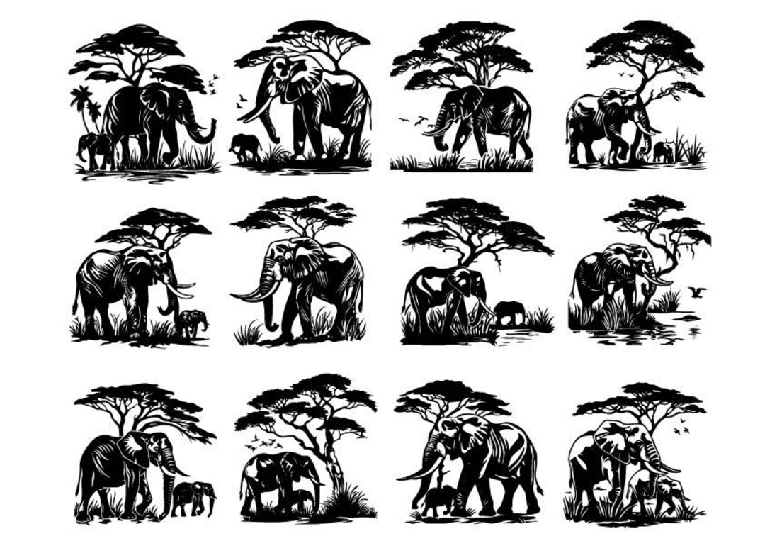 Safari SVG, Safari Africa Animal Svg, Safari Clipart, Safari Cut Files ...