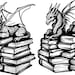 Fantasy Book Svg, Dragon Svg, Dragon Clipart, Books Clipart, Dragon Cut ...