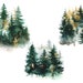 Watercolor Pine Forest, Watercolor Forest Landscapes, Forest Tree ...