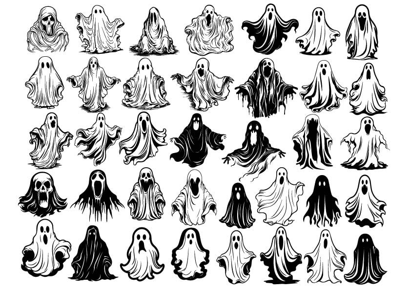 Ghost Bundle Svg, Spooky Svg, Halloween Svg, Spooky Ghosts Svg, Ghosts ...