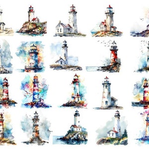 Watercolor Lighthouse Clipart, Lighthouse Clipart Png, Watercolor ...