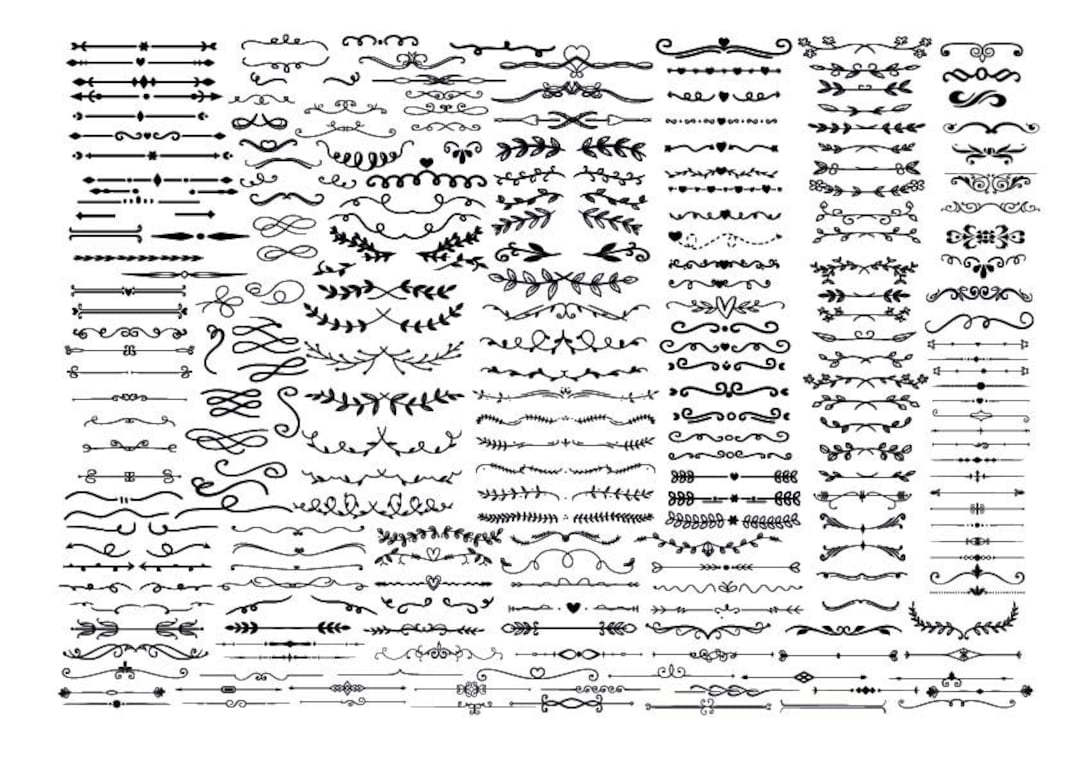 TEXT DIVIDERS SVG, Text Dividers for Cricut , Text Divider Clipart ...