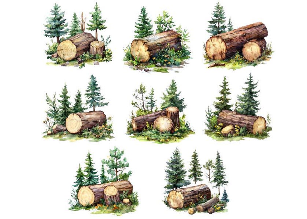 Watercolor Forest Clipart, Forest Clipart Png, Nature Watercolor, Woods ...