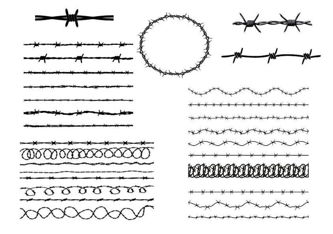 BARBED WIRE SVG, Barbed Wire Cut File , Barbed Wire Cricut , Barbed ...