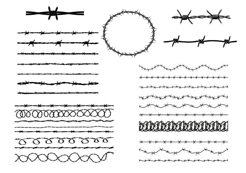 BARBED WIRE SVG, Barbed Wire Cut File , Barbed Wire Cricut , Barbed ...