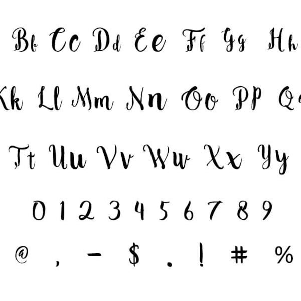 Cursive Alphabet - Etsy