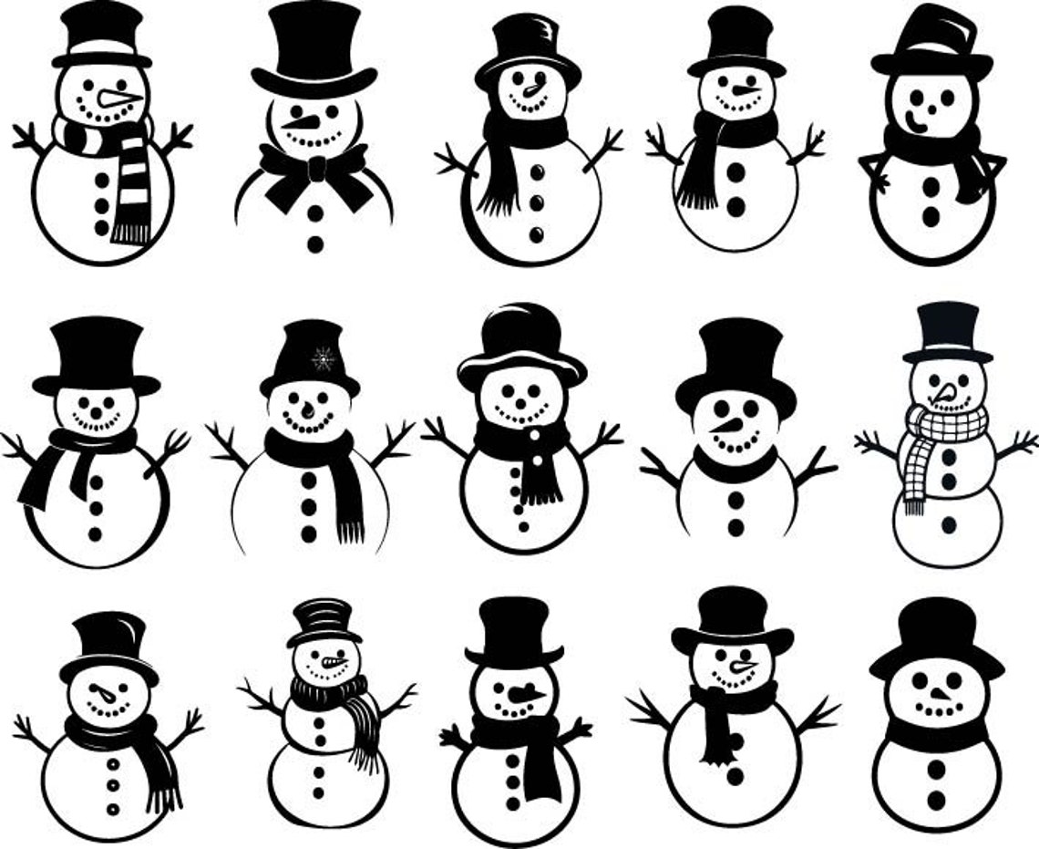 Snowman SVG Bundle, Snowman Svg, Christmas Svg, Snowman Clipart ...