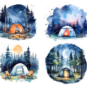 WATERCOLOR CAMPING PNG, Watercolor Camping Clipart, Camping Png ...