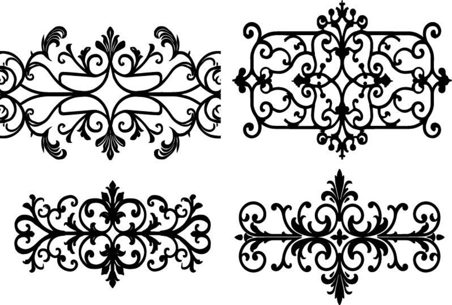 Decorative Elements SVG Bundle, Flourishes Svg, Flourishes Clipart ...