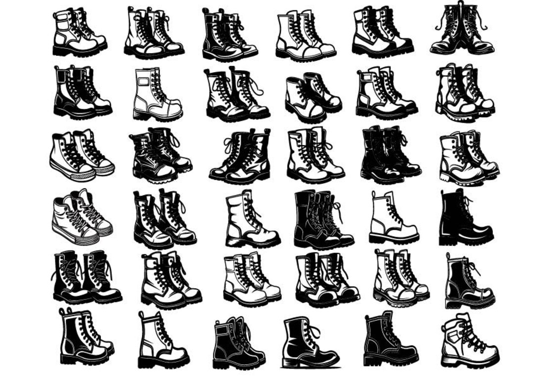 Combat Boots Bundle Svg, Combat Boots Svg, Army Svg, Combat Boots ...