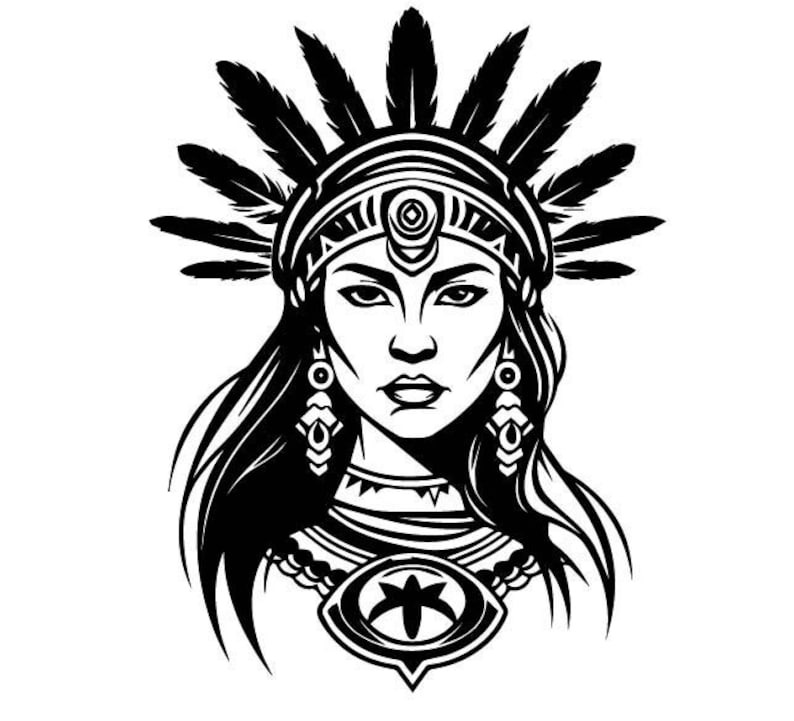 Native American Svg Bundle, Warrior Girl Svg, Native American Clipart ...