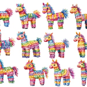 Watercolor Pinata Clipart, Watercolor Fiesta Clipart, Mexican Party Png ...