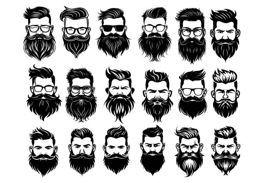 Beard Man SVG, Beards Svg, Beard Clipart, Beard Cut Files Cricut, Beard ...