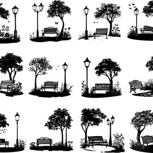 Park Scene Svg, Park Clipart, Park Scene Vector, Urban Nature Svg ...