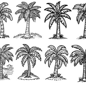 Palm Tree Svg Bundle, Palm Tree Svg, Palm Tree Clipart, Palm Tree Cut ...