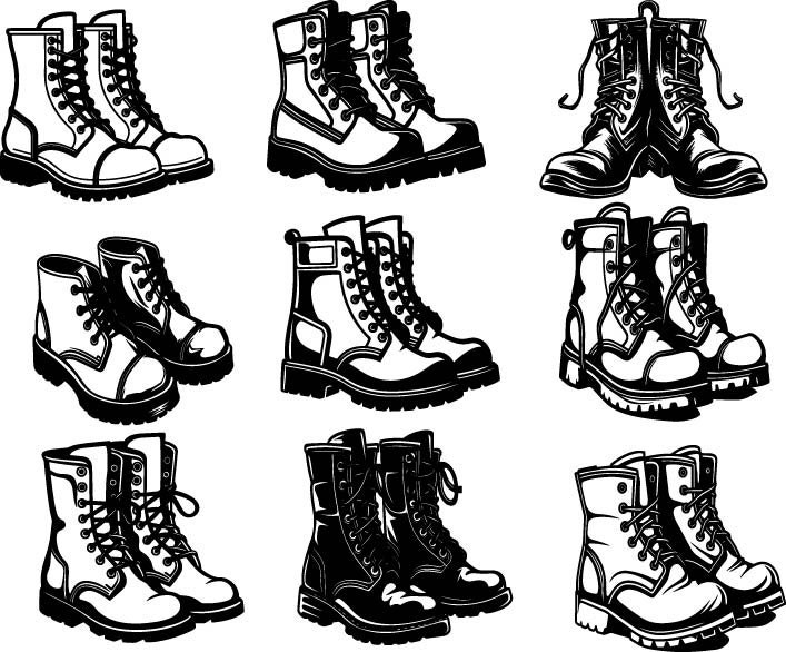Combat Boots Bundle Svg, Combat Boots Svg, Army Svg, Combat Boots ...