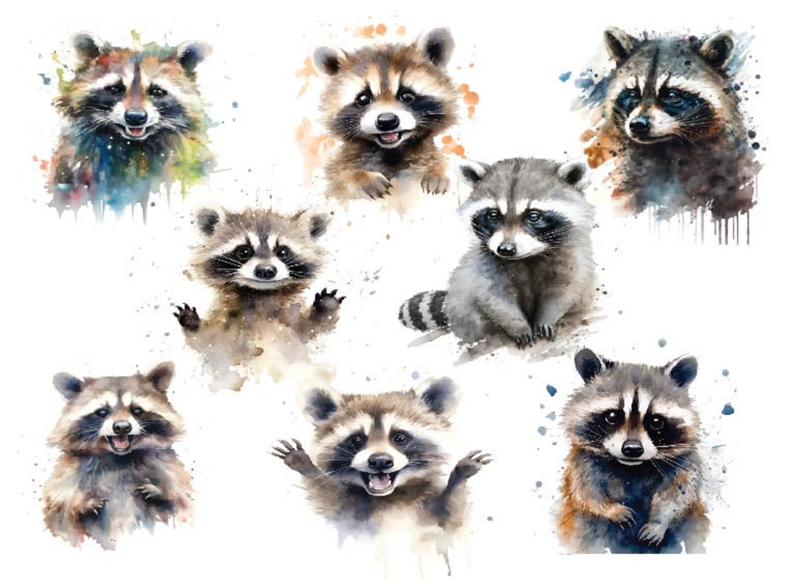 Watercolor Raccoon Png , Raccoon Clipart, Raccoon Png , Raccoon Baby ...