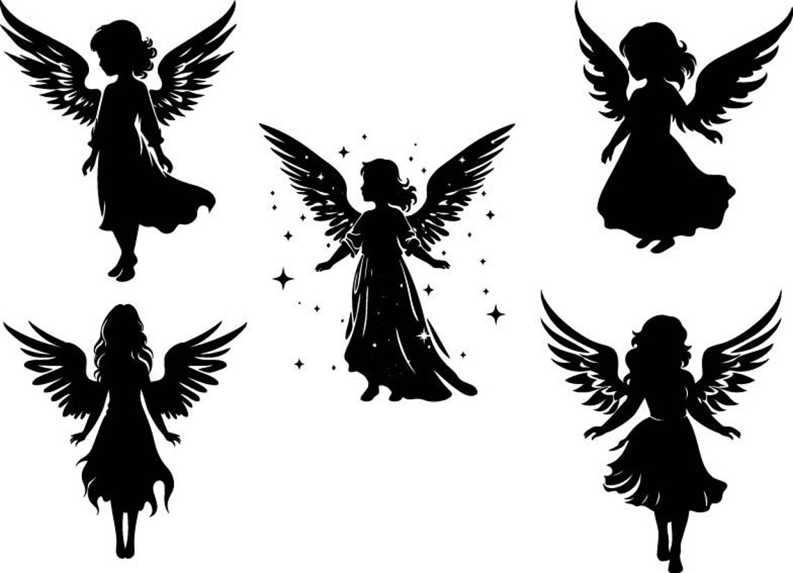 ANGEL SVG Bundle, Heaven Vector, Angel Cut Files for Cricut, Angels ...