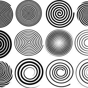 Spiral SVG Bundle, Hypnotic Spiral Svg, Spiral Clipart, Swirl Svg ...