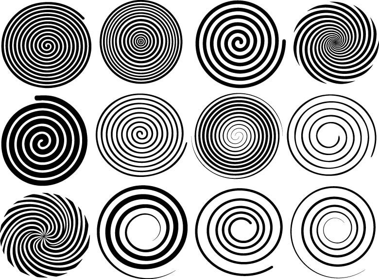 Spiral SVG Bundle, Hypnotic Spiral Svg, Spiral Clipart, Swirl Svg ...