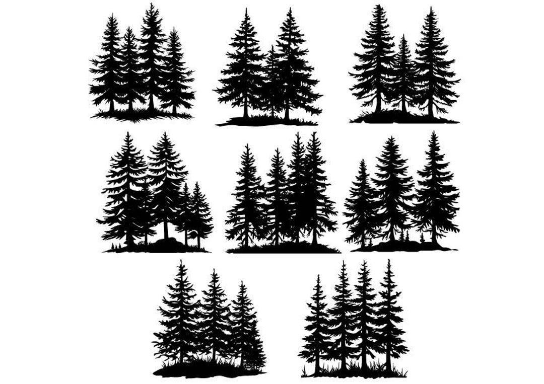 Pine Tree Svg, Pine Tree Clipart, Christmas Tree Svg, Pine Tree Cut ...