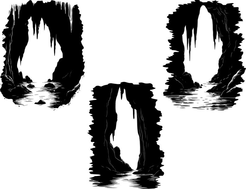Cave Bundle Svg, Cave Entrance Svg, Cave Clipart, Cave Vector, Cave Cut ...
