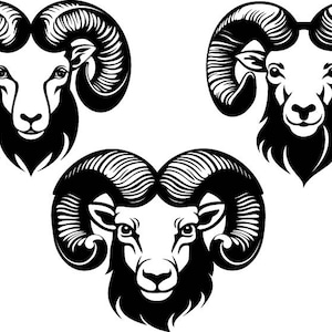 Ram Head SVG, Ram SVG, Farm Animal Svg, Ram Clipart, Ram Cut Files for ...
