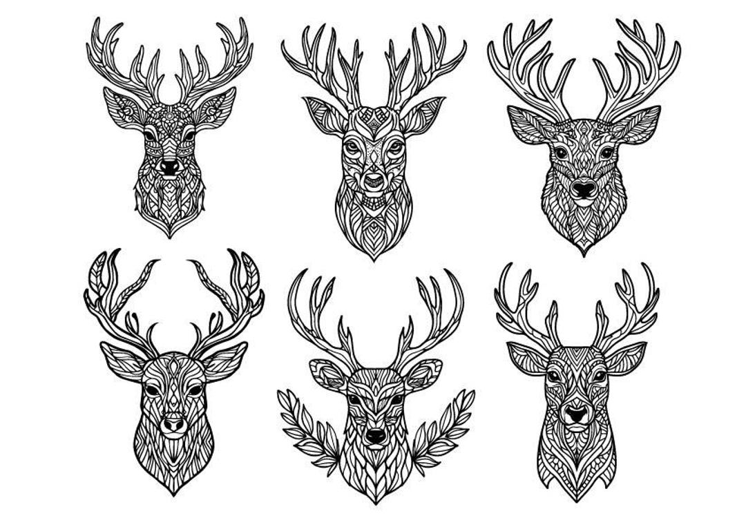 Cartoon Deer Svg, Mandala Deer Svg, Animals Mandala Svg, Deer Clipart ...