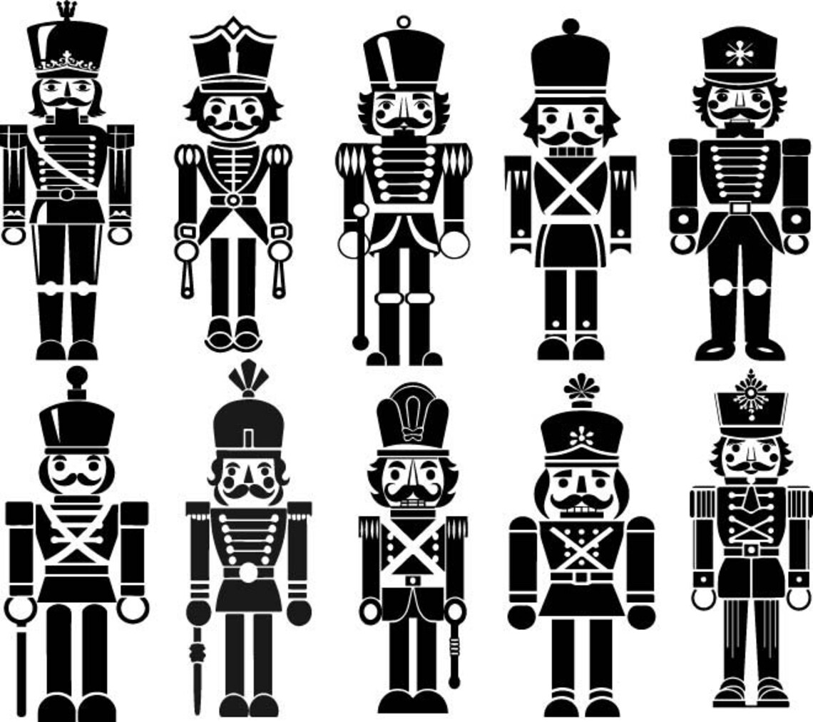 NUTCRACKER SVG, Nutcracker Bundle Svg, Christmas Nutcrackers Silhouette ...