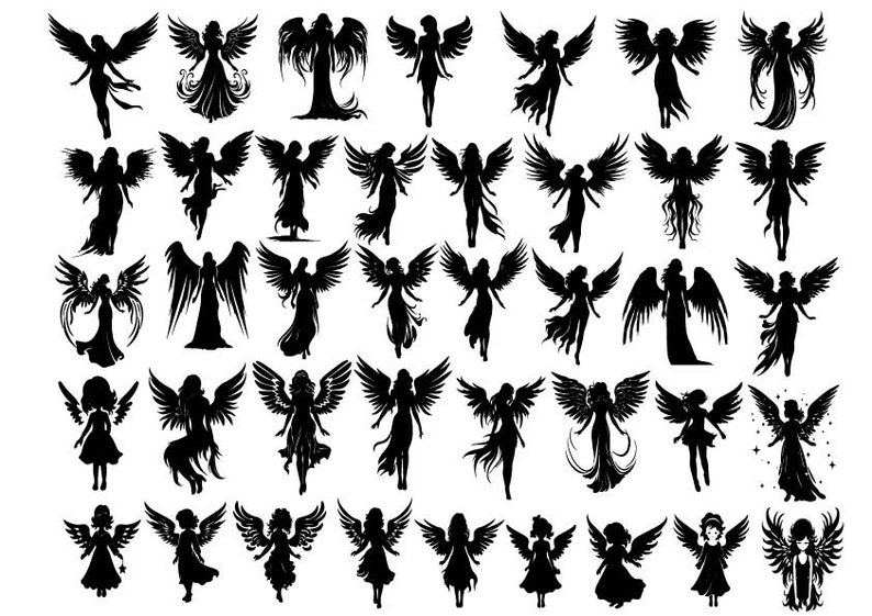 ANGEL SVG Bundle, Heaven Vector, Angel Cut Files for Cricut, Angels ...