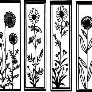 Bookmark Svg Bundle, Floral Bookmark Svg, Bookmark Clipart, Bookmark ...