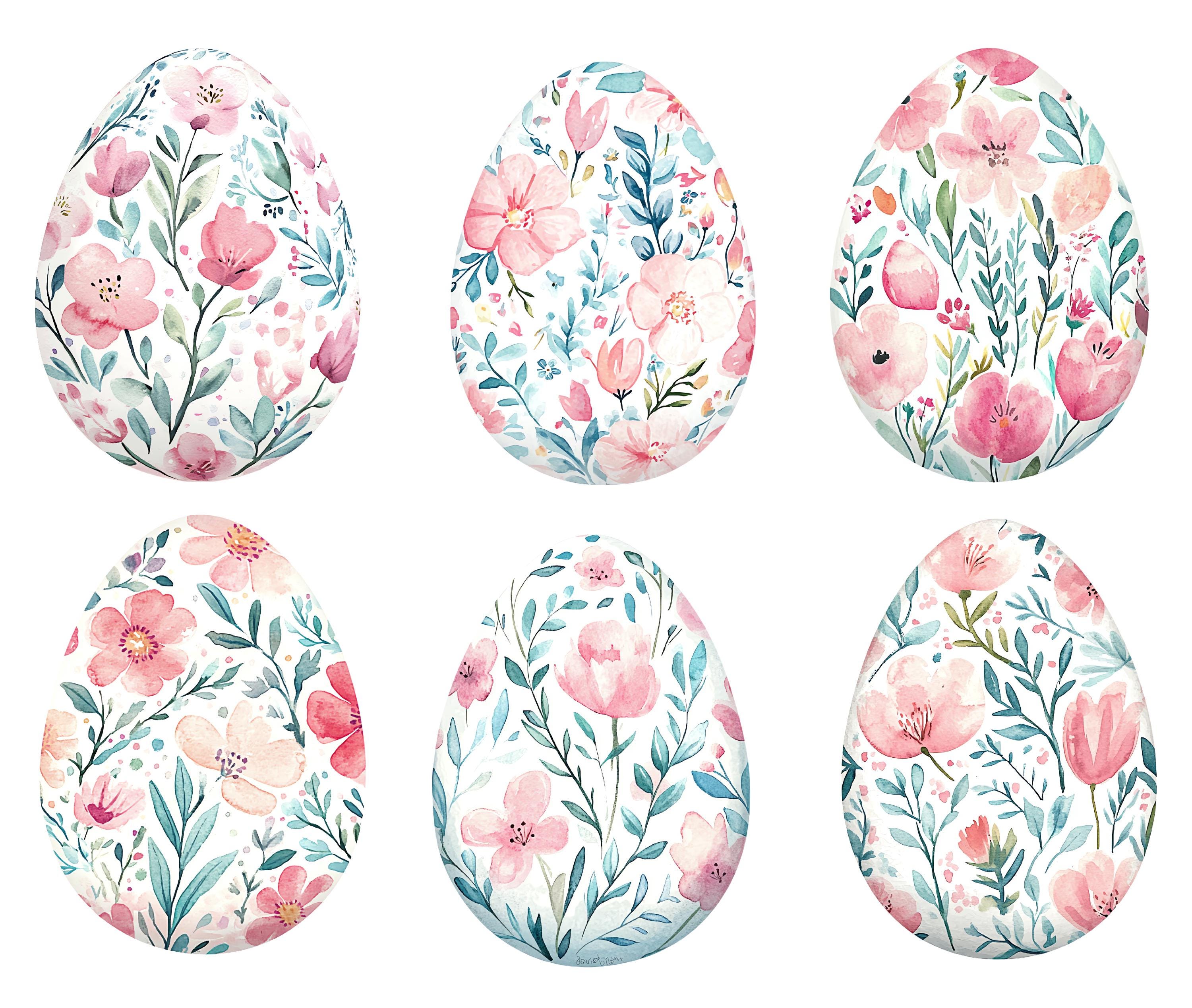 Watercolor Easter Egg Clipart, Cute Easter Egg Clipart, Pastel Color ...