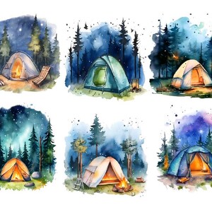 WATERCOLOR CAMPING PNG, Watercolor Camping Clipart, Camping Png ...