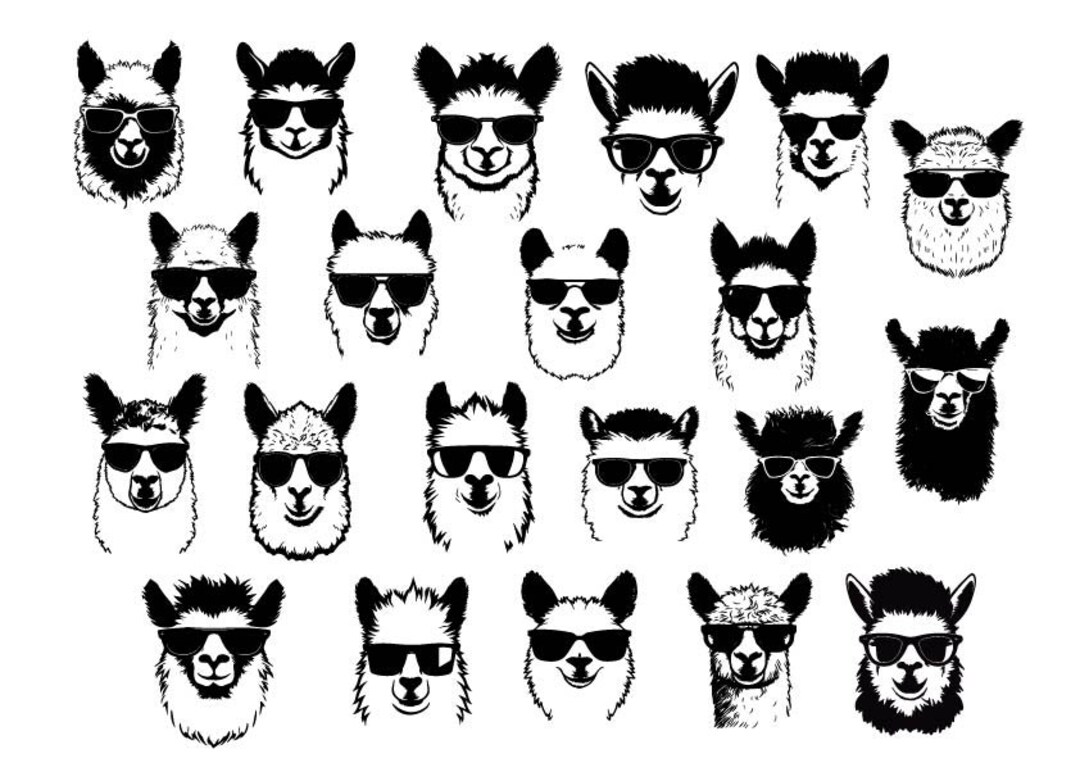 Alpaca Svg, Llama SVG Bundle, Funny Llama Svg, Funny Alpaca Svg, Llama ...