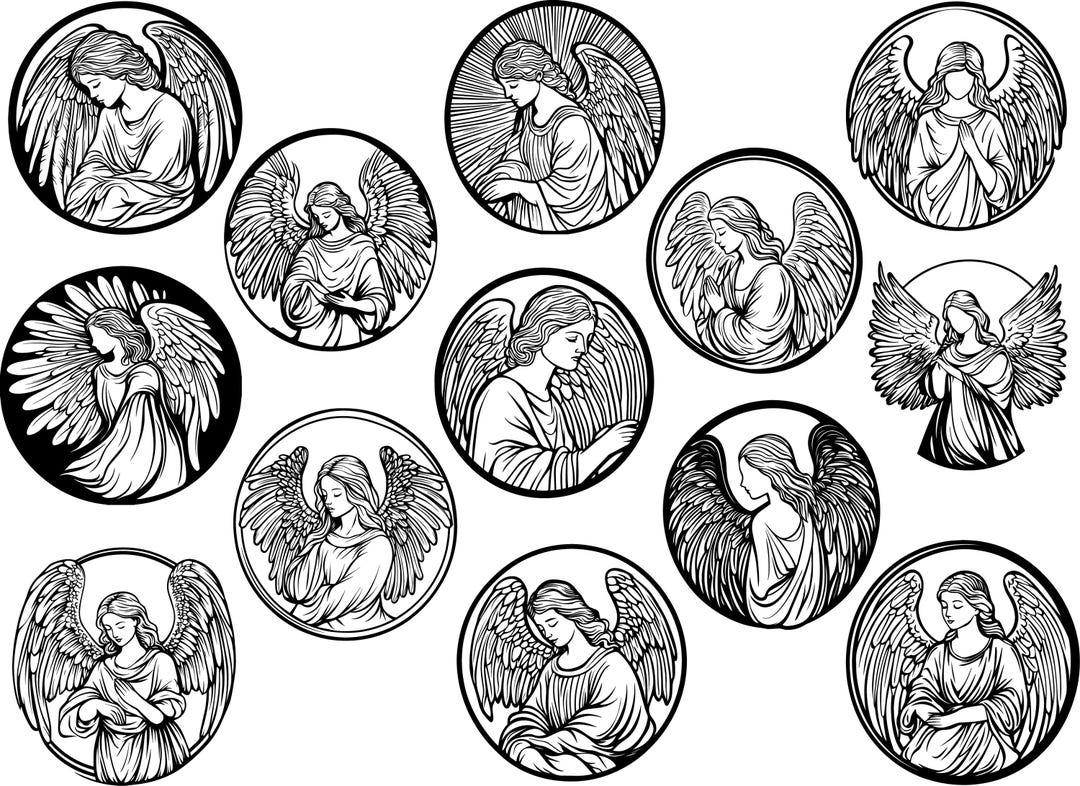 Angels Bundle Svg, Angels Clipart, Angels Cut Files for Cricut, Angels ...