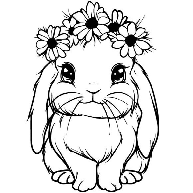 Cute Bunny Draw - Etsy