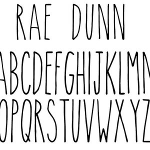 Rae Dunn Font Svg , Farmhouse Font , Rae Dunn Alphabet SVG , Skinny ...