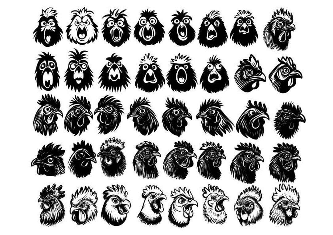 Crazy Chicken Svg, Funny Chicken, Chicken Clipart, Chicken Cut Files ...