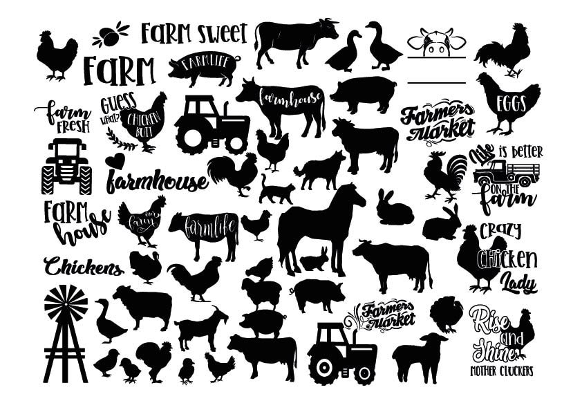 FARM ANIMALS SVG Animals Svg Farm Svg Farm Animals Cricut - Etsy Canada