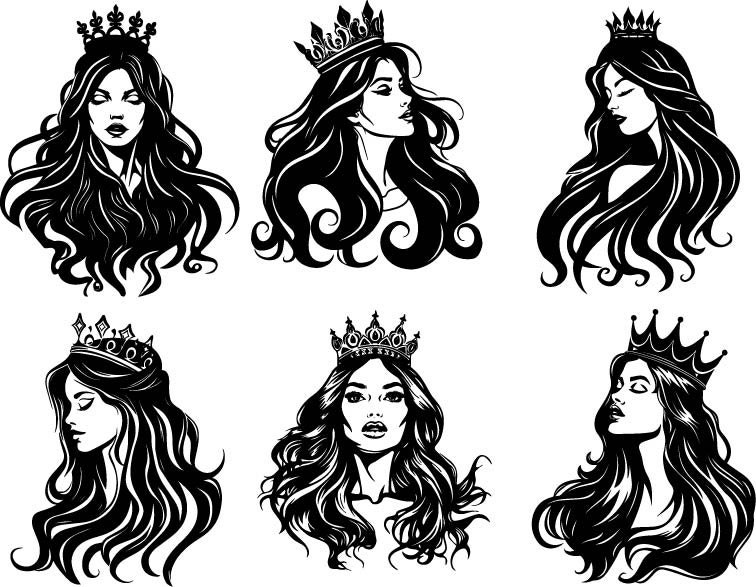 Queen Bundle Svg, Queen Clipart, Queen Cut Files for Cricut, Queen ...