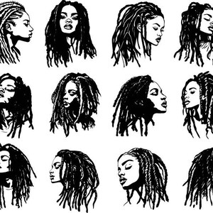 Dreadlocks SVG Bundle, Dreadlocks Clipart, Dreadlocks Vector ...