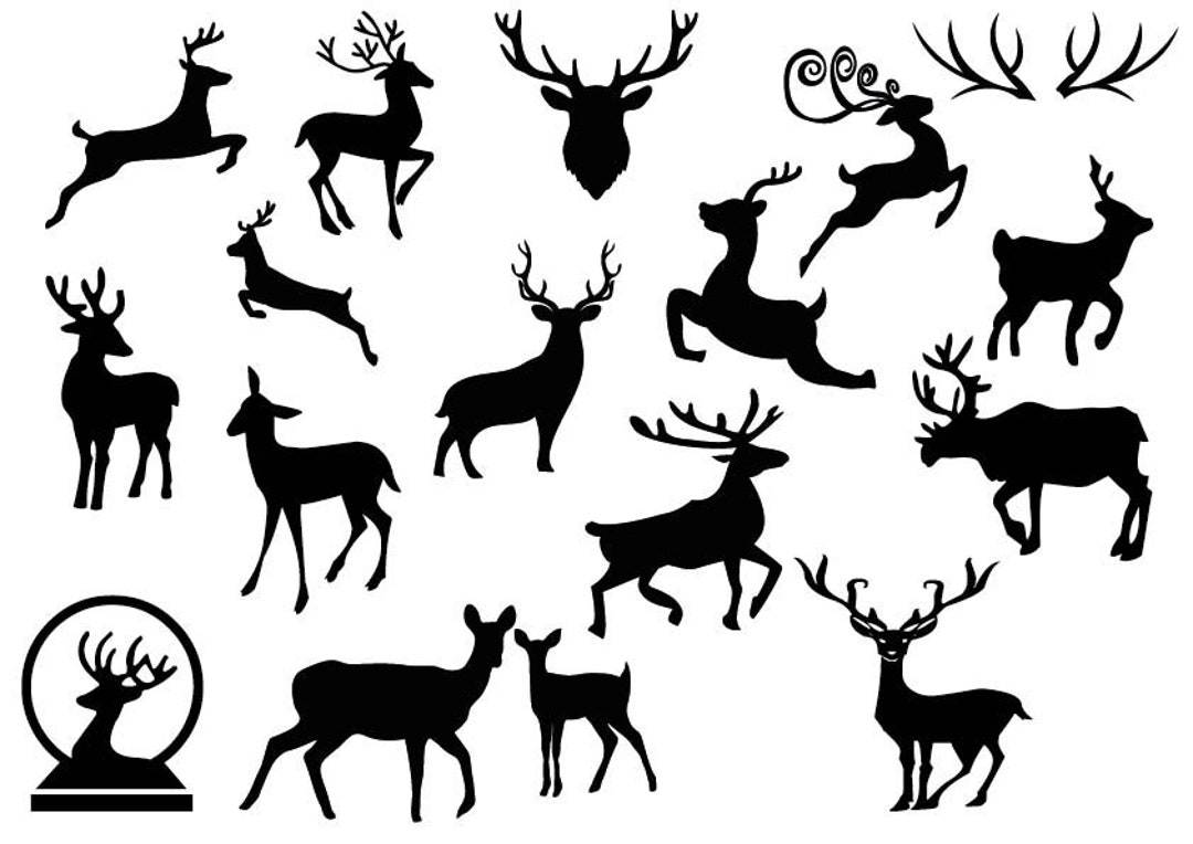 CHRISTMAS REINDEER SVG, Reindeer Svg Files for Cricut, Deer Bundle Svg ...