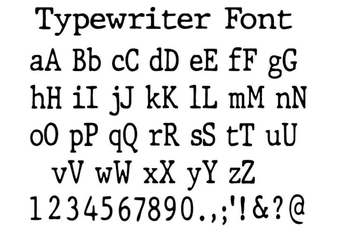 TYPEWRITER FONT SVG , Typewriter Alphabet Svg, Typewriter Clipart ...