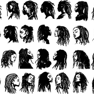 Dreadlocks SVG Bundle, Dreadlocks Clipart, Dreadlocks Vector ...