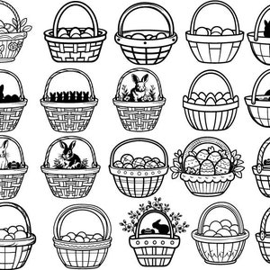 EASTER SVG, Easter Basket Svg, Easter Bunny Svg, Easter Clipart, Easter ...