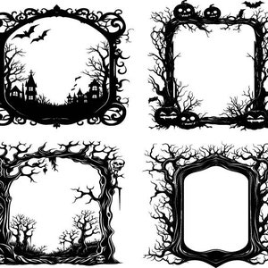 Halloween Frame SVG Bundle, Halloween Frame Clipart, Halloween Cut ...