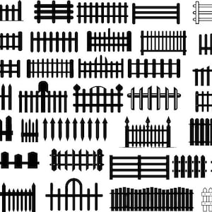Fence SVG Bundle, Picket Fence Svg, Iron Cast Fence Svg, Wooden Fence ...