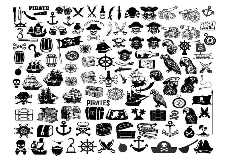 PIRATE SVG, Pirate Bundle Svg, Pirate Bundle Png, Pirate Clipart ...