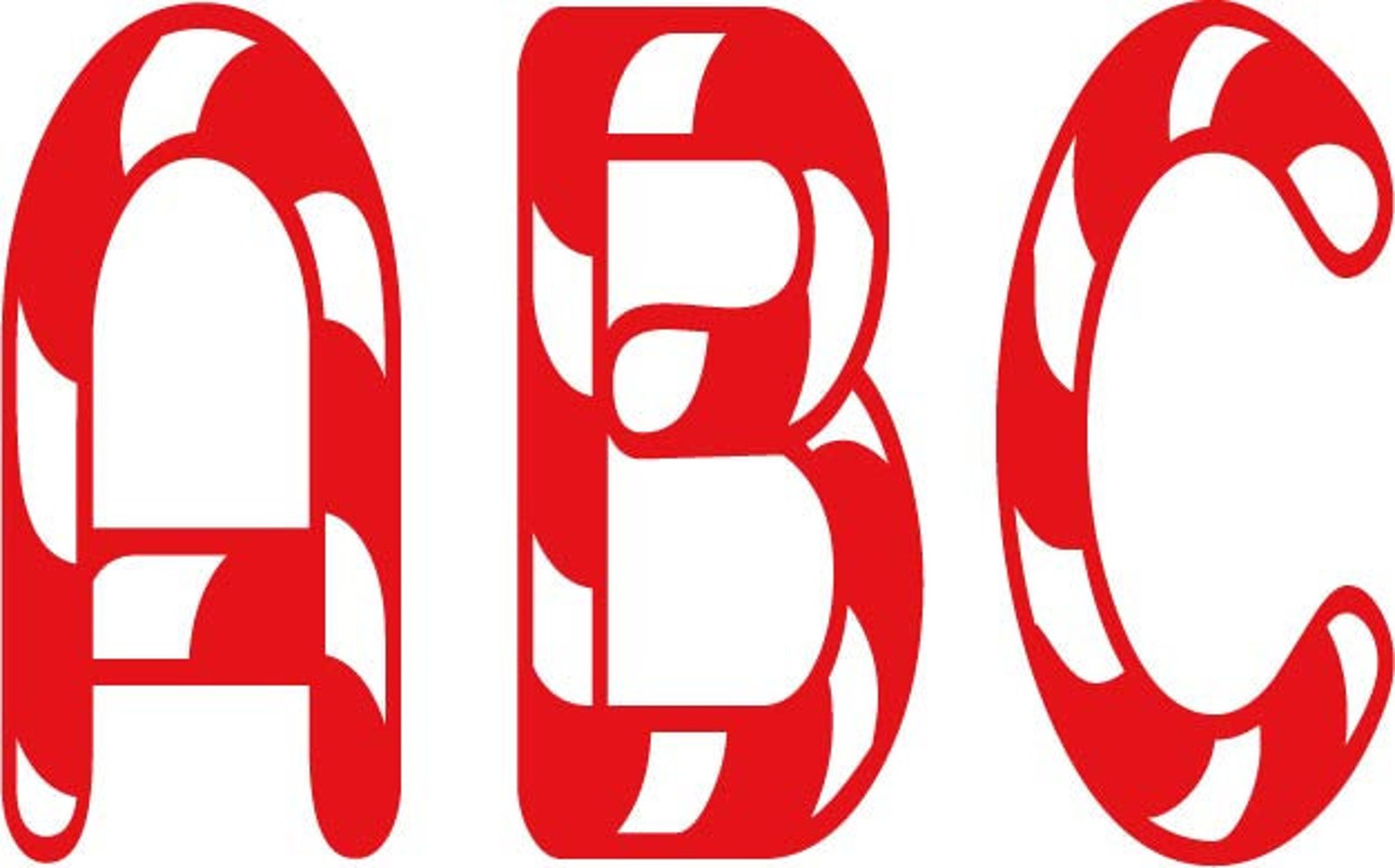 Candy Cane Font Svg , Candy Cane Alphabet , Christmas Font Svg, Candy ...